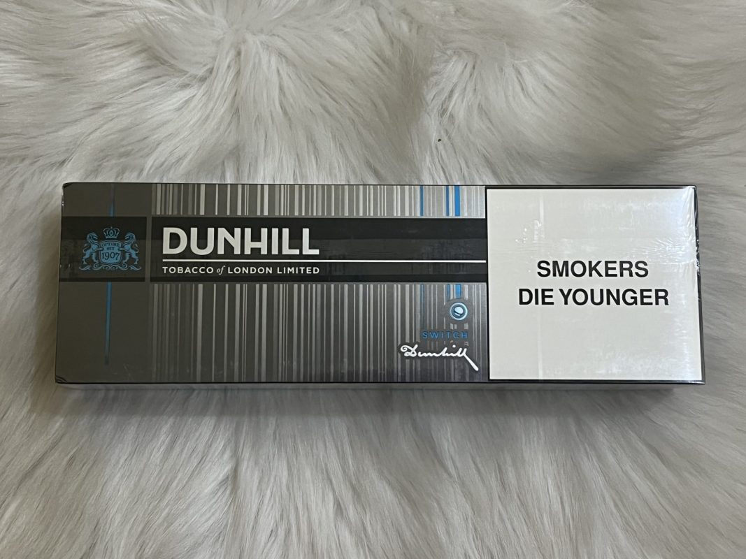 Thuốc Lá Dunhill Switch Xám Viên Bấm The Bạc Hà